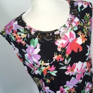 Tops | Emily Stacy Floral Print Blouse | Poshmark